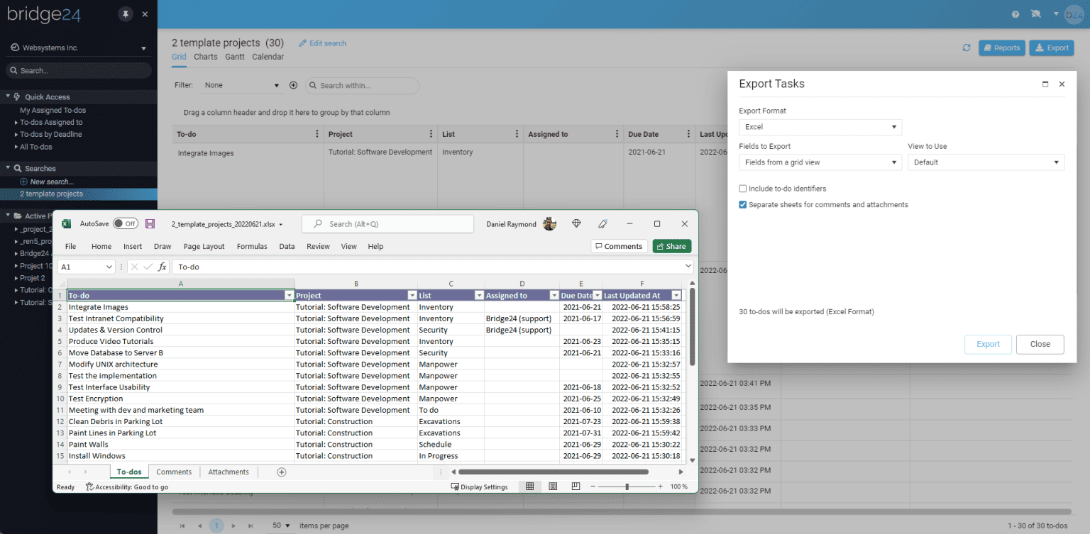Basecamp - Export Cards and To-dos to Excel or CSV