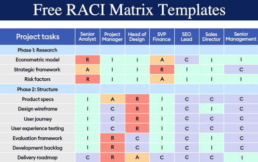 40+ Free RACI Matrix Templates (Google Sheets, Excel, PDF)