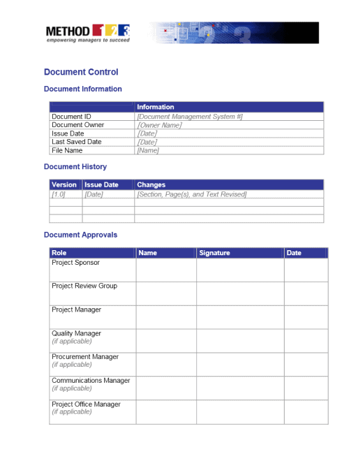 Project Job Description Template for Project Managers