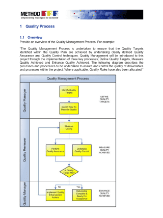 Quality Management Process Template for Project Managers