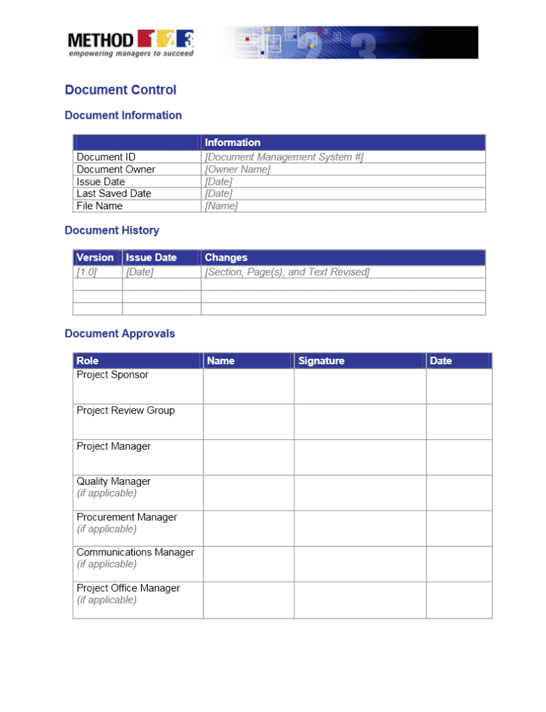 Acceptance Plan Template for Project Managers