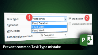 Using Microsoft Project Fixed Duration/Work/Unit Type Fields