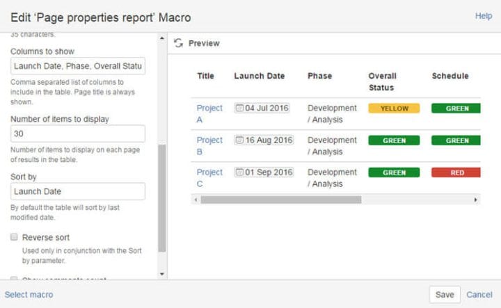 Confluence Tutorial Build A Project Portfolio Dashboard