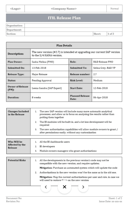 7 Free Release Plan Templates – Word, Excel, Powerpoint 7 Free Release Plan Templates – Word, Excel, Powerpoint