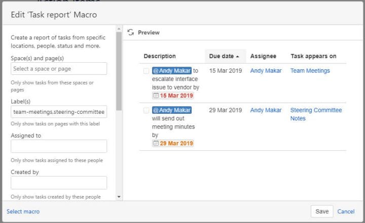 Atlassian Confluence Tutorial: Track a List of Action Items