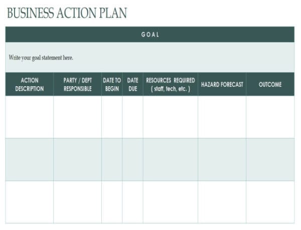 34 Free Action Plan Templates – Google, Word, Excel