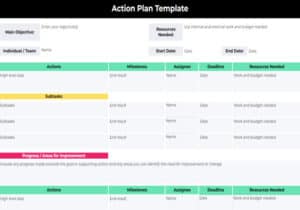 34 Free Action Plan Templates – Google, Word, Excel