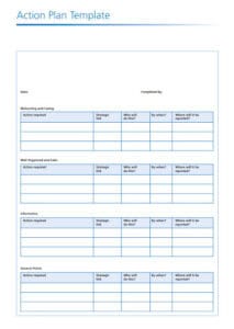 34 Free Action Plan Templates – Google, Word, Excel