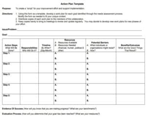 34 Free Action Plan Templates – Google, Word, Excel