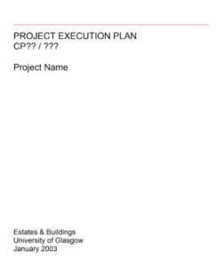 25 x Project Execution Plan Template – Word, Excel