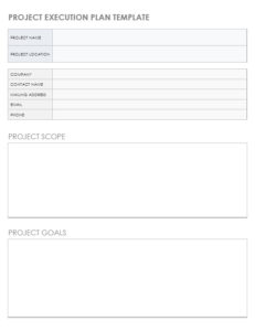 25 x Project Execution Plan Template – Word, Excel