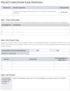 25 x Project Execution Plan Template – Word, Excel