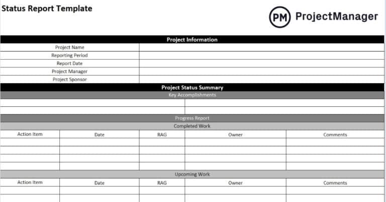 5 Free Project Status Report Templates