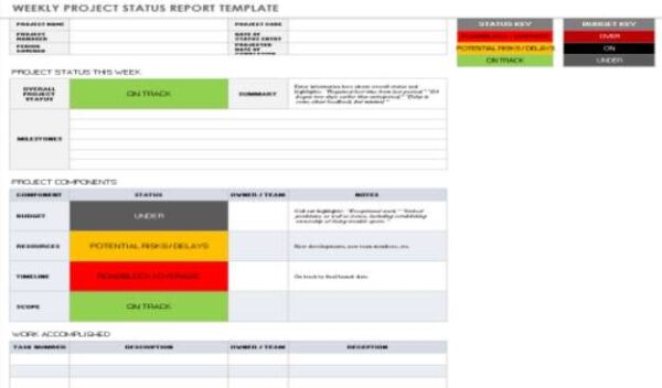 33 x Agile Status Report Templates Word, Excel, Google