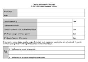 19 x Data Quality Checklist Template – Word, PDF