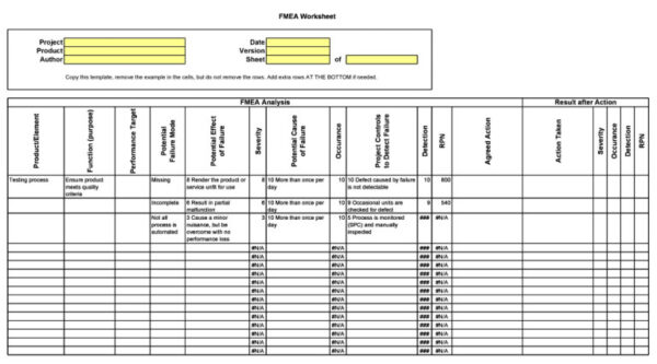 41 x FMEA Template Google, Word, PDF, Excel