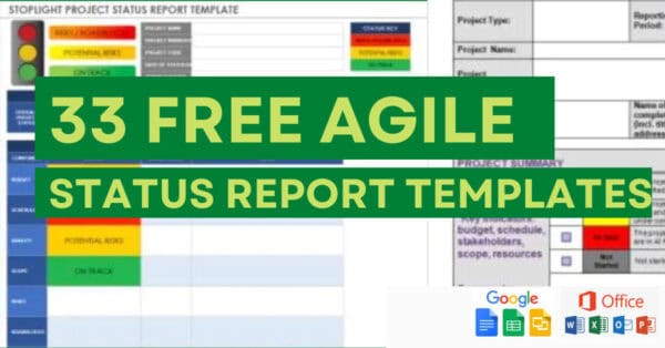 33 x Agile Status Report Templates Word, Excel, Google