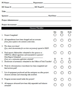 9 Free Project Closure Checklist Templates