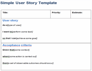 7 x Free User Story Template on Google, Excel, Powerpoint