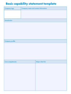 42 x Capability Statement Template – Word, PDF