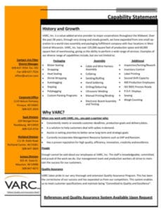 42 x Capability Statement Template – Word, PDF