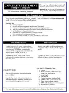 42 x Capability Statement Template – Word, PDF