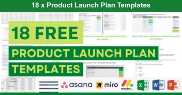 18 x Product Launch Plan Templates