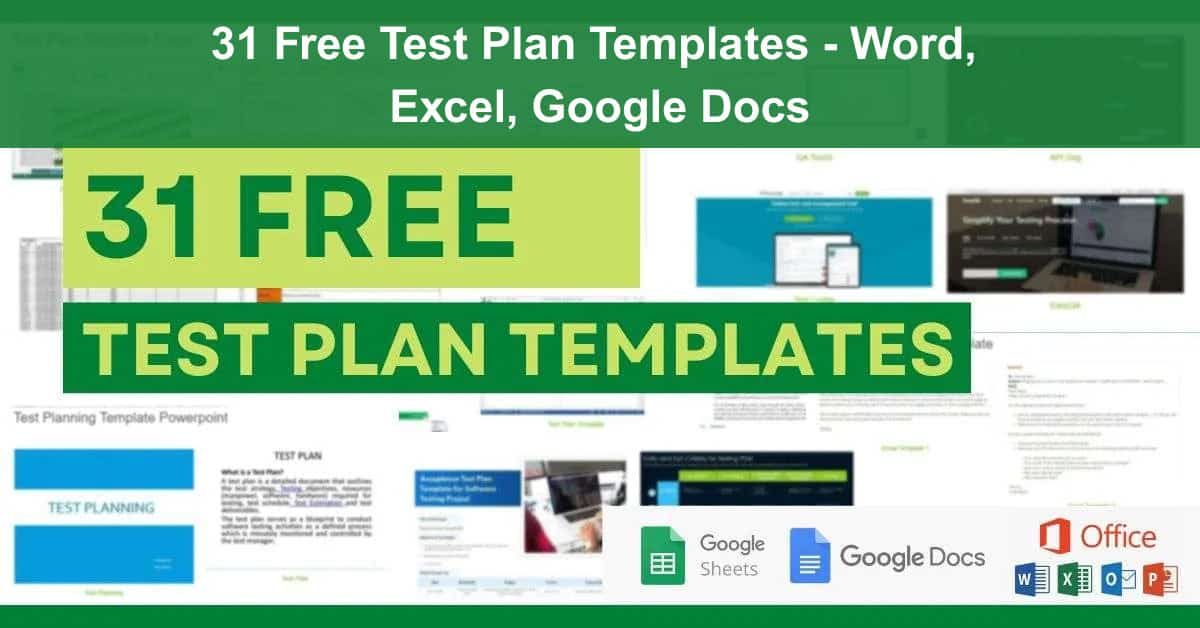 31 Free Test Plan Templates - Word, Excel, Google Docs