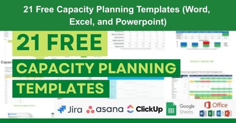 21 Free Capacity Planning Templates (Word, Excel, and Powerpoint)
