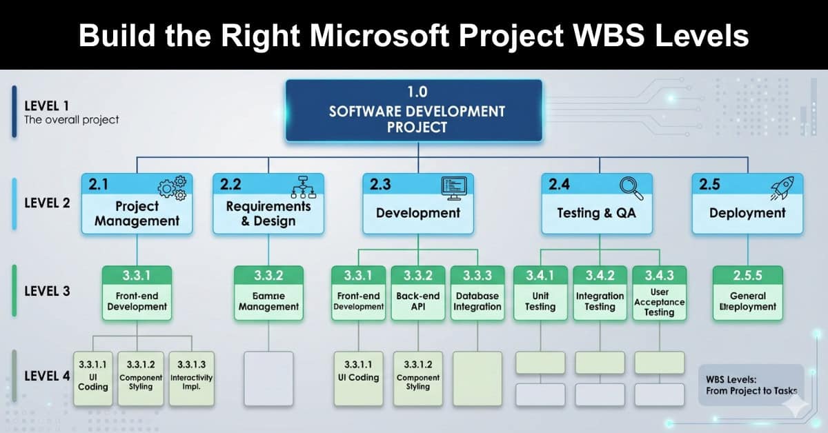 Build the Right Microsoft Project WBS Levels