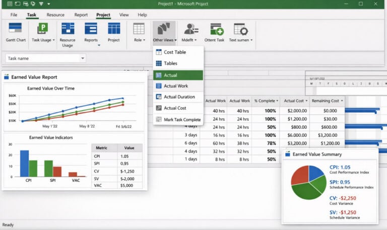 How to Calculate Earned Value in Microsoft Project